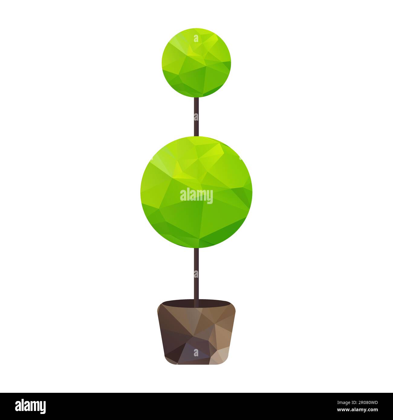 Vector triangle tree in pot, nature symbol Stock Vector Image & Art - Alamy