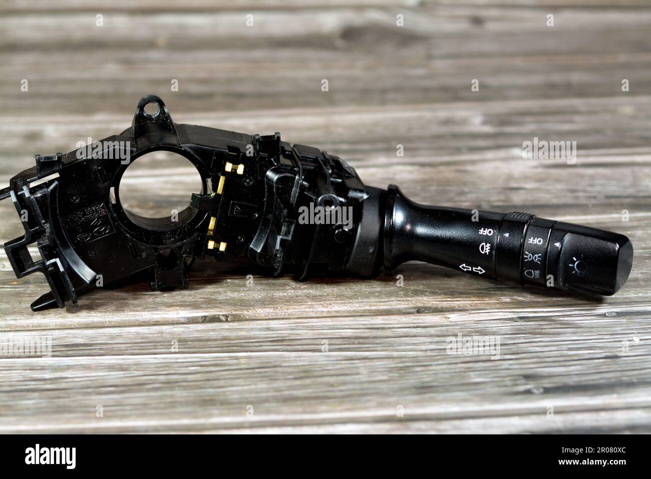 Cairo, Egypt, May 4 2023: car turn signal control system lever switch ...