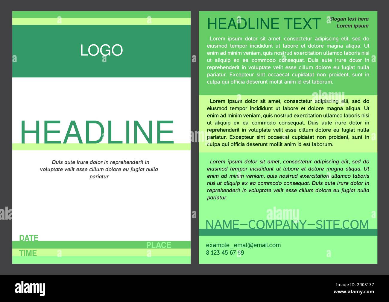 Brochure design template. Flyer with headline. Vector Stock Vector ...