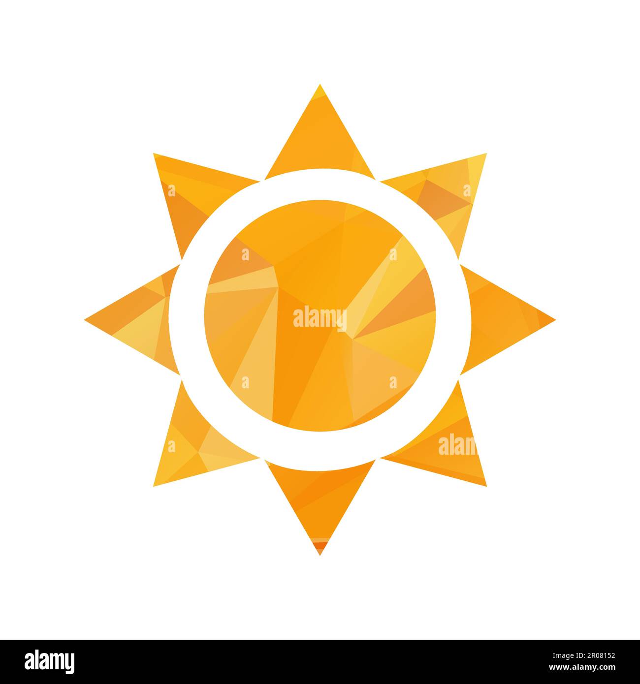 Vector triangle sun. Nature symbol, warm and light Stock Vector Image ...