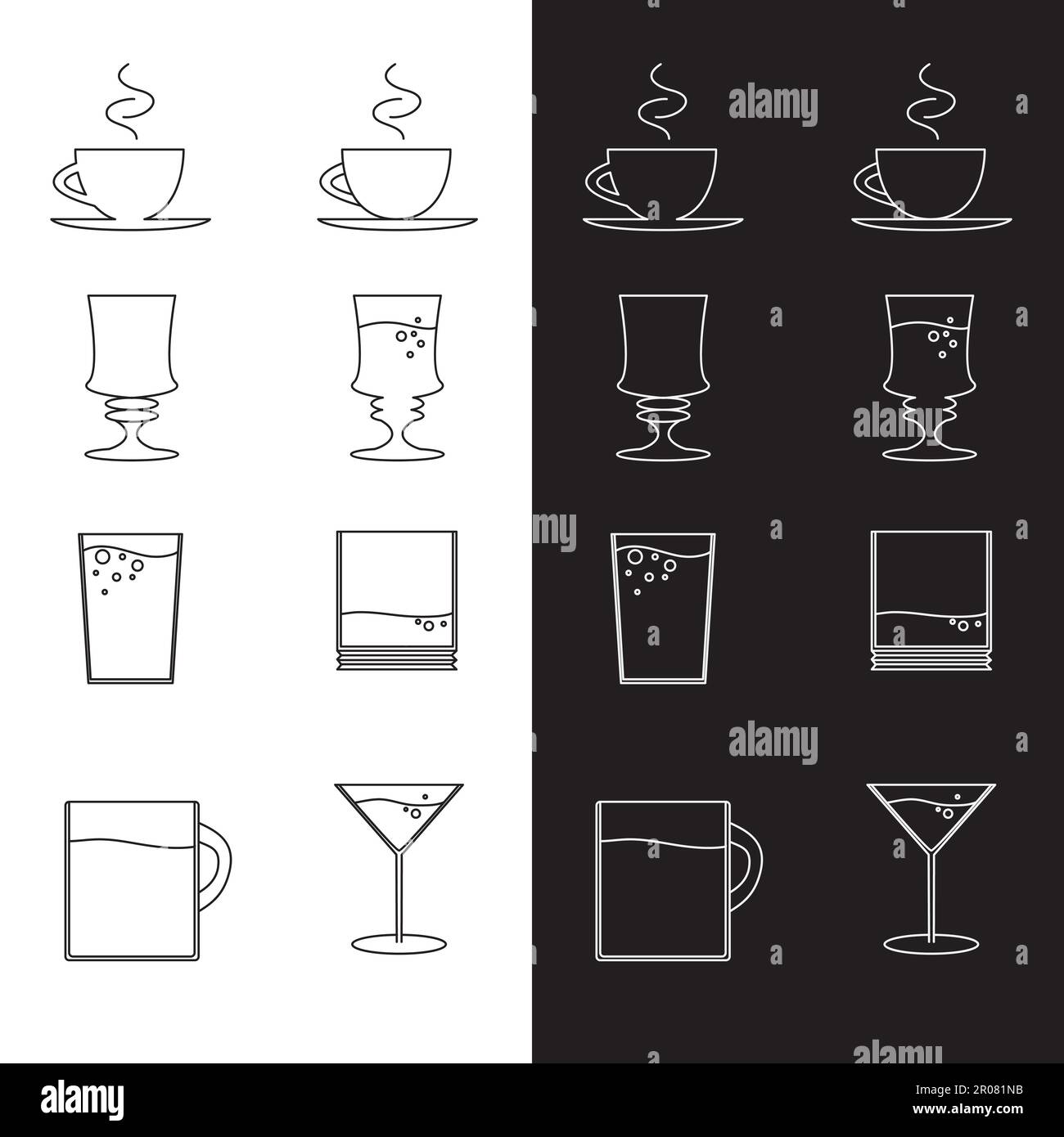 Wine in glasses fresh Stock Vector Images - Alamy