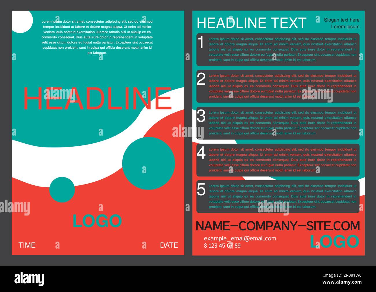 Brochure design template. Flyer with headline. Vector Stock Vector ...
