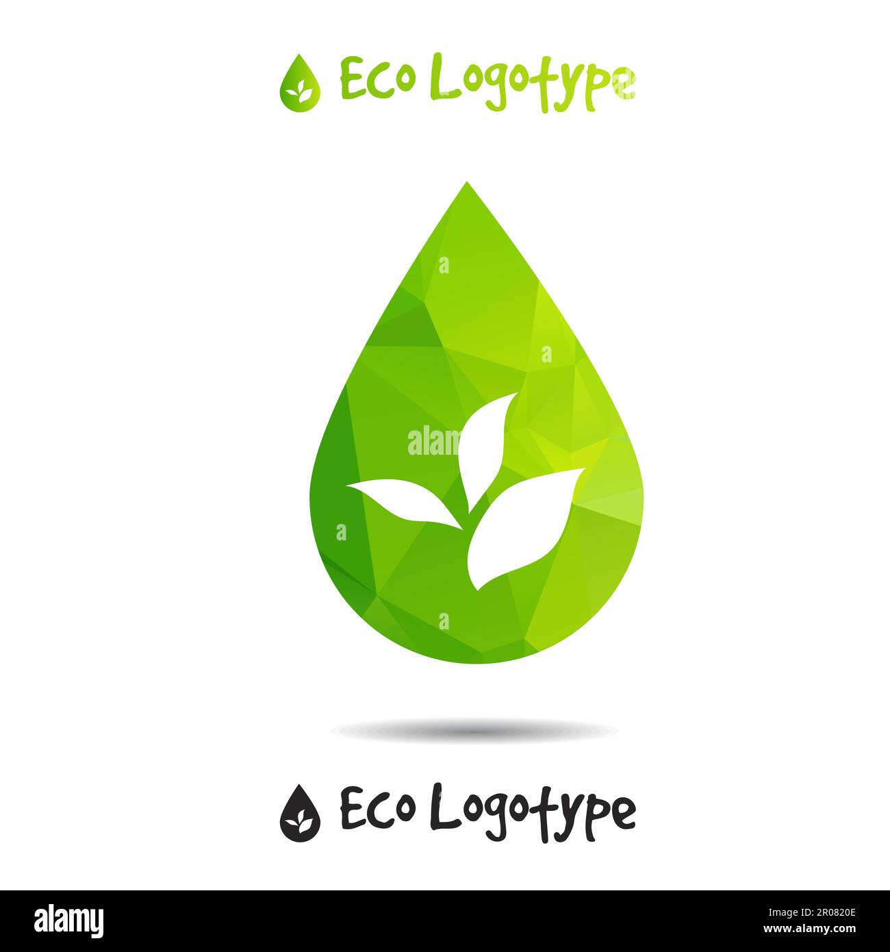 Vector ecology logo or icon in eps, nature logotype, drop icon Stock ...