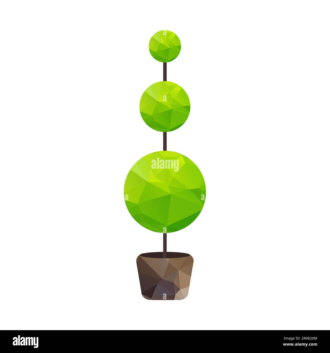 Vector triangle tree in pot, nature symbol Stock Vector Image & Art - Alamy