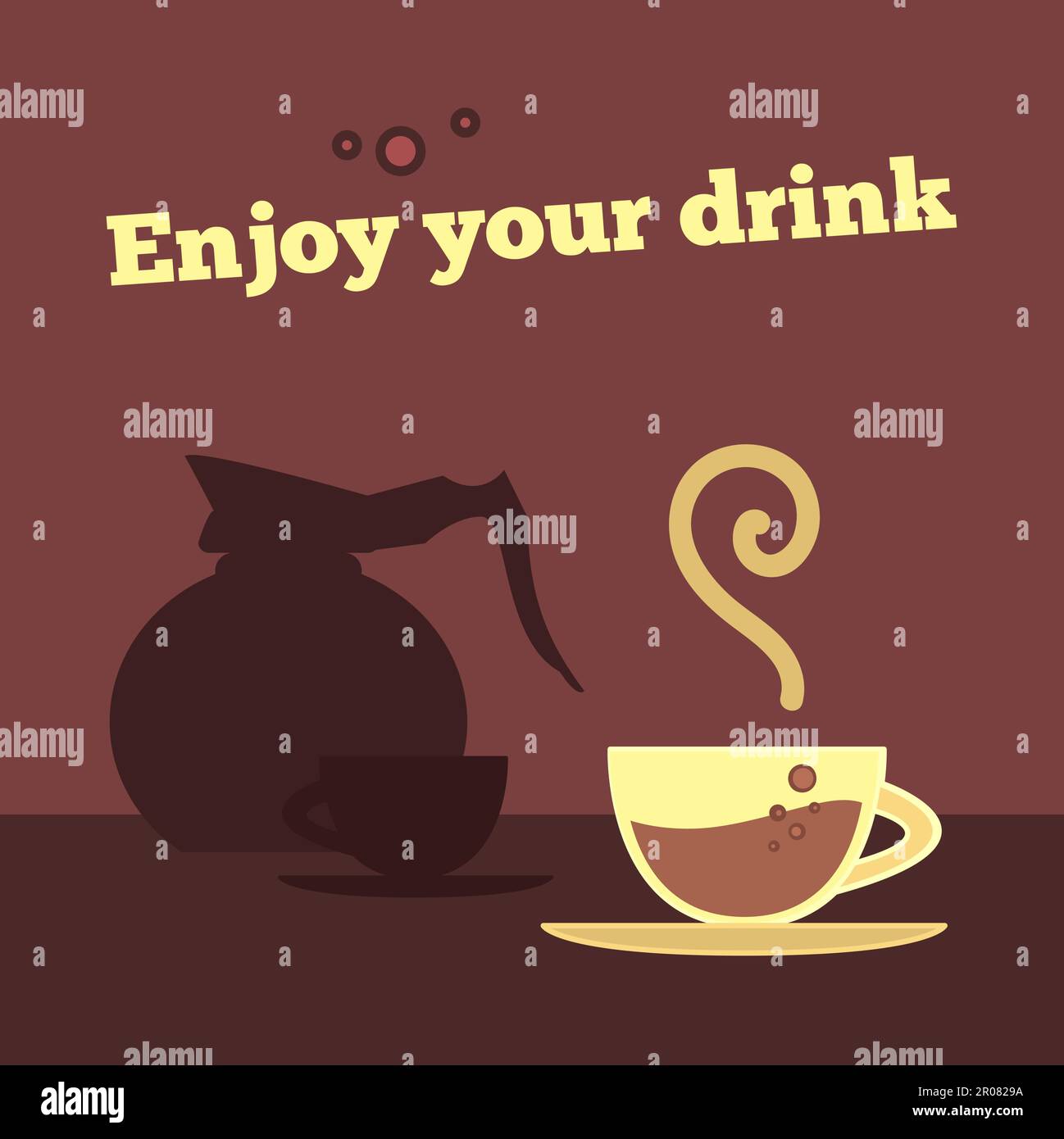 Vector poster, banner with coffee cup and coffee maker Stock Vector ...