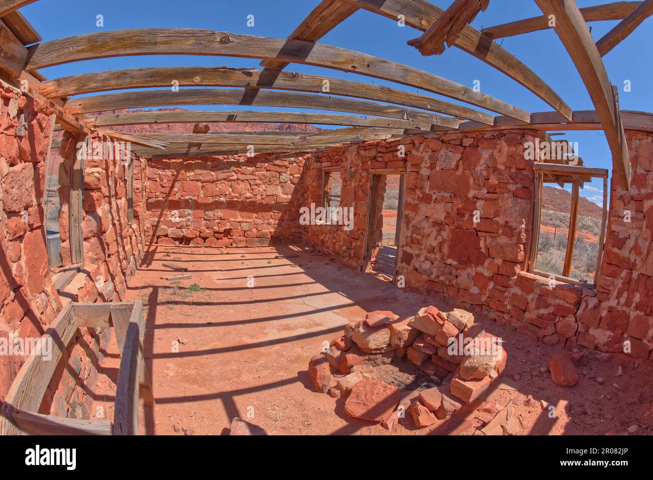 The old homestead ruins of Jacob's Pool below Vermilion Cliffs National ...