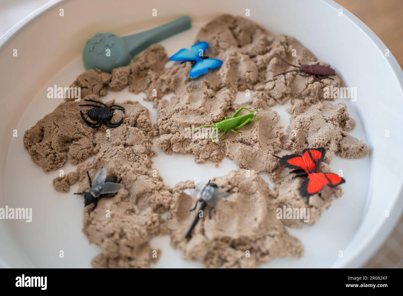 Kinetic sand and toys insect. Sensory development and experiences ...