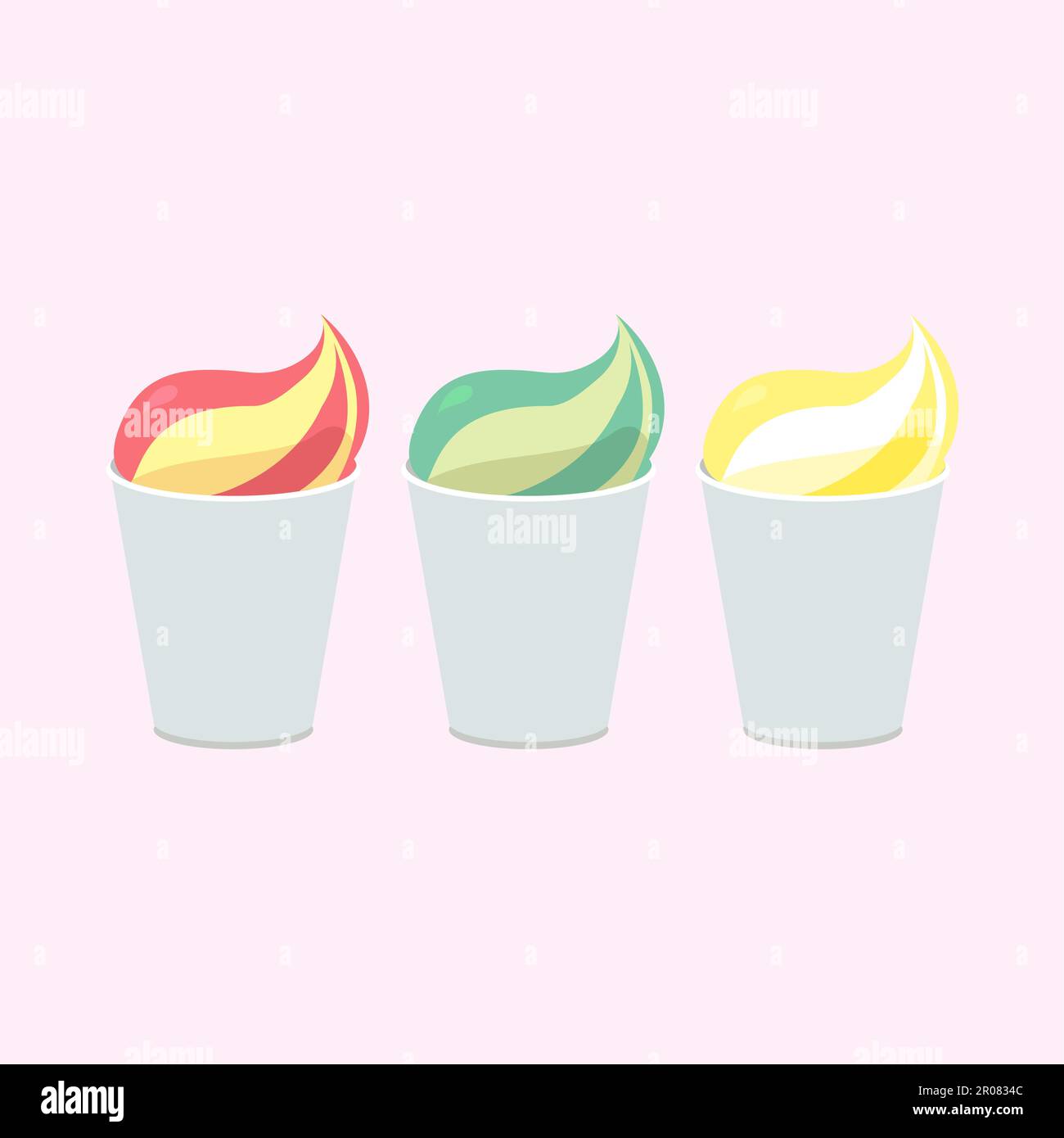 Vector set of ice-creams with three color themes Stock Vector Image ...