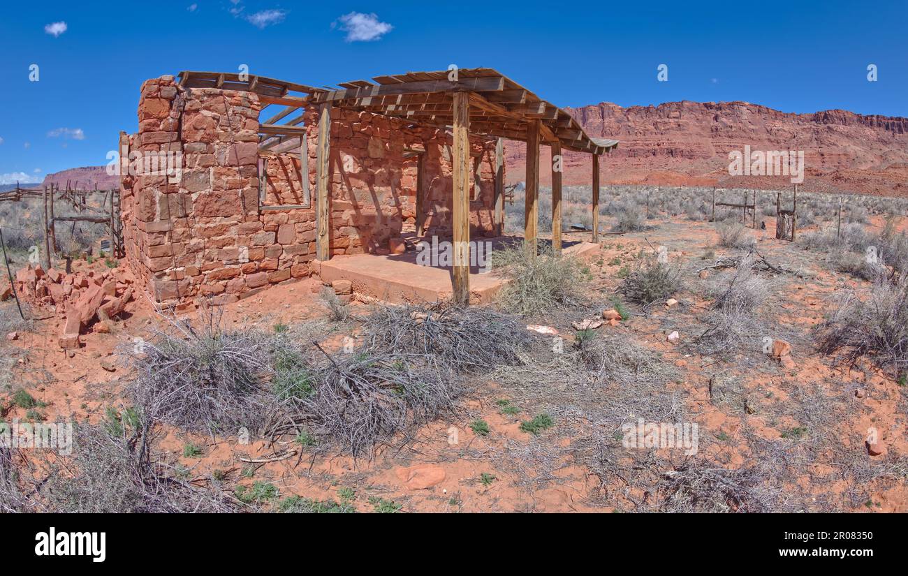 The old homestead ruins of Jacob's Pool below Vermilion Cliffs National ...