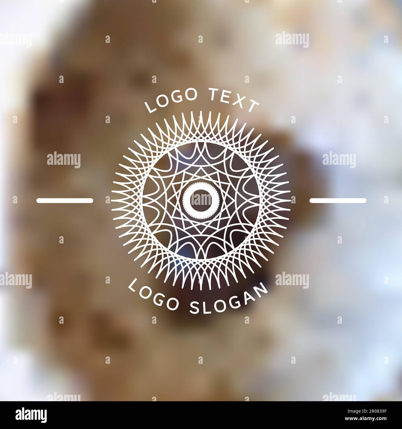 Vector logo with blurred background, abstract symbol Stock Vector Image ...