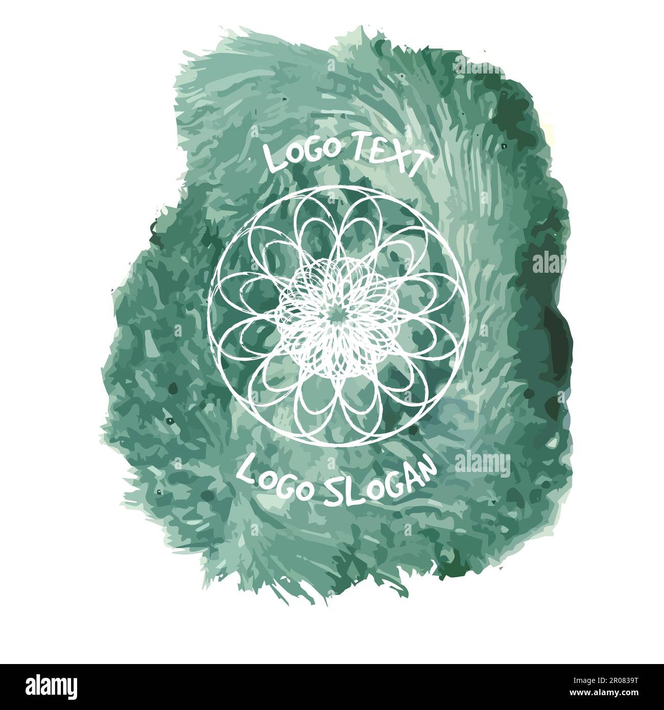 Vector logo witn aquarelle background in view splash Stock Vector Image ...