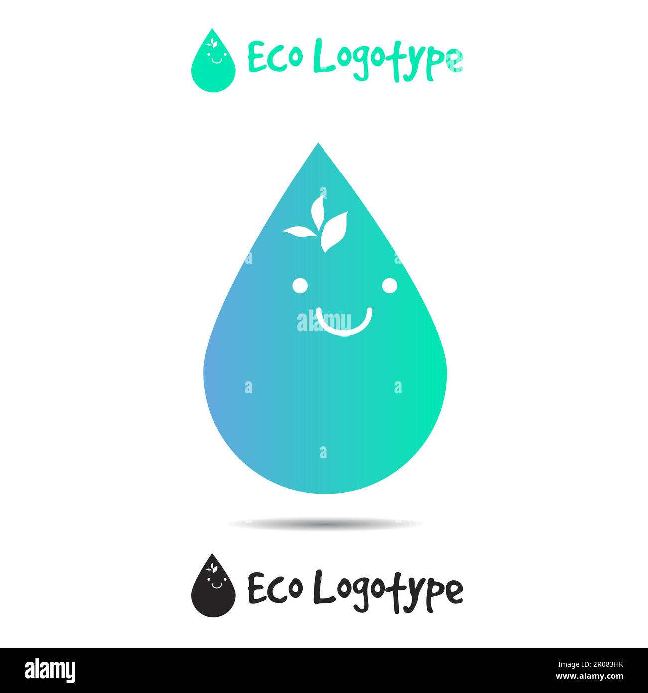 Vector ecology logo or icon in eps, nature logotype, water symbol with ...