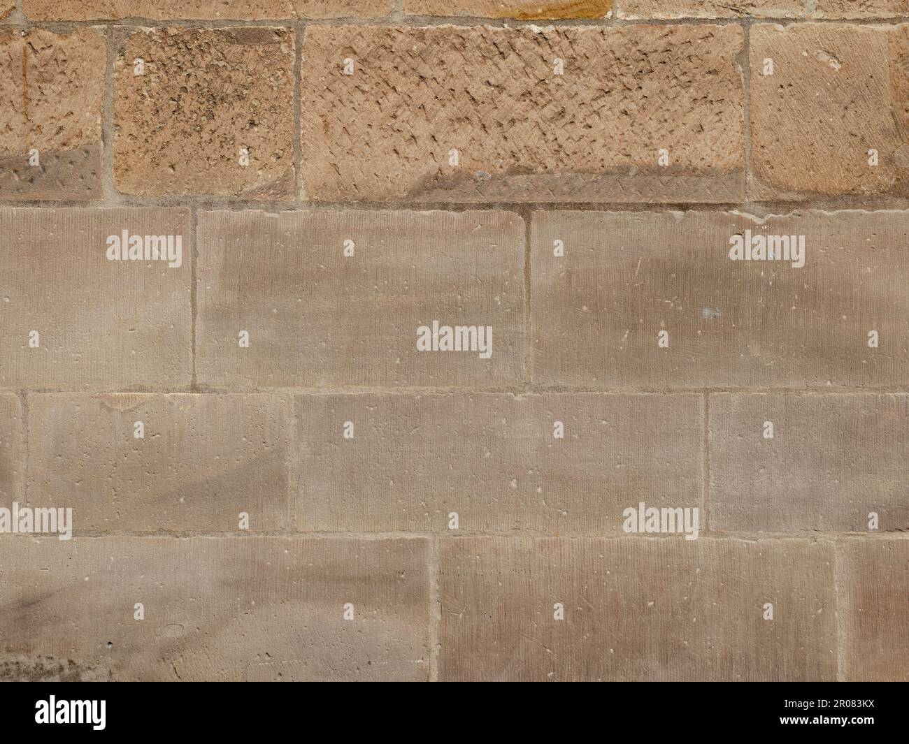 Straight line sandstone ashlar wall, image filling background, texture ...