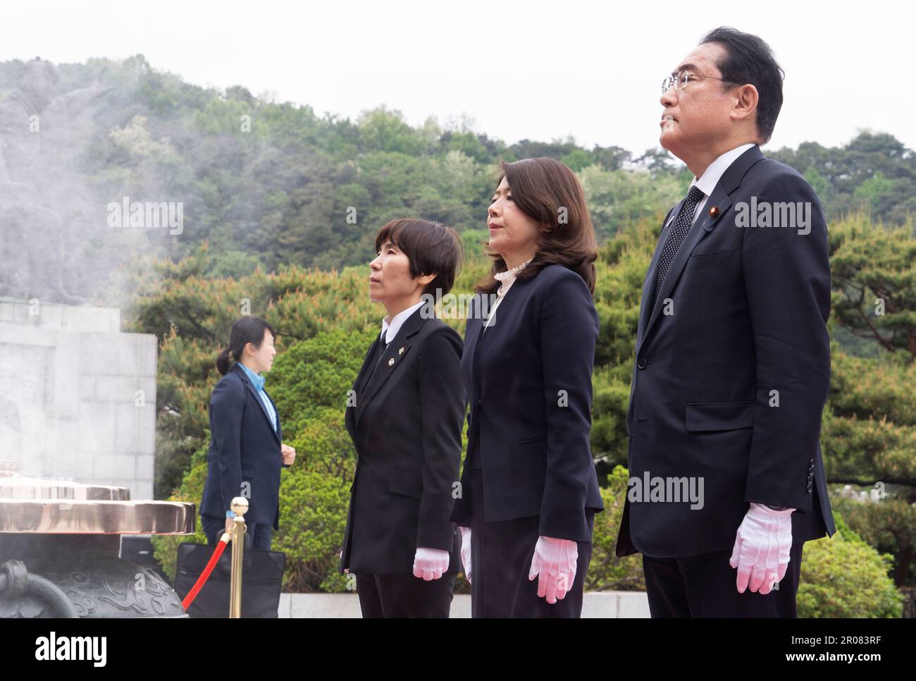 Seoul, South Korea. 7th May, 2023. Japanese Prime Minister Fumio Kishida and his wife Yuko ...