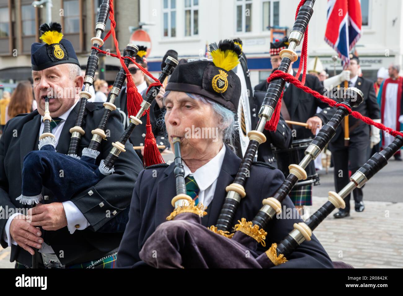 Truro,Cornwall,7th May 2023,A Coronation Parade took place in Truro ...