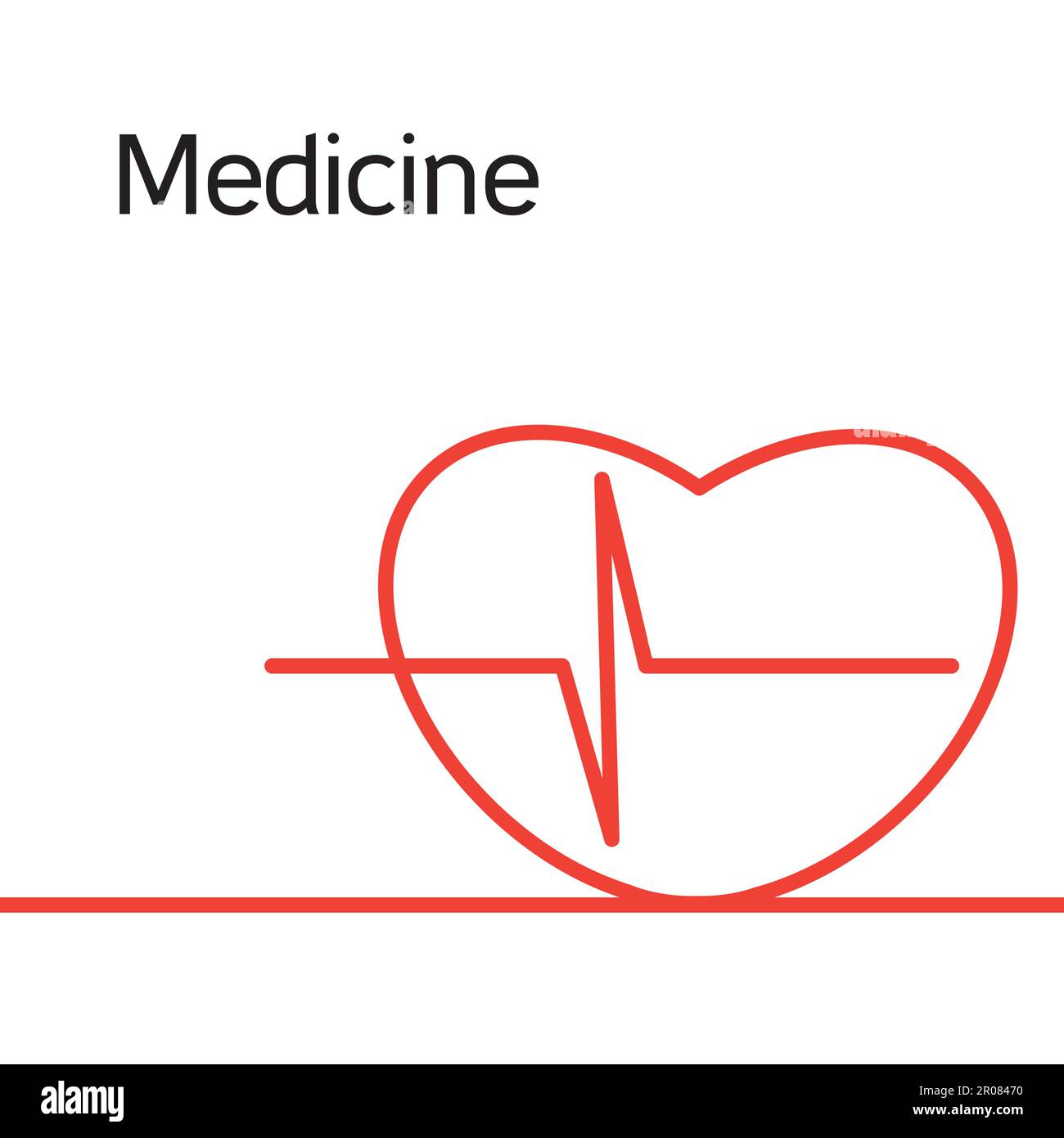 Medicine aid logo. Cardiac rhythm, heart and health icon. Vector Stock ...