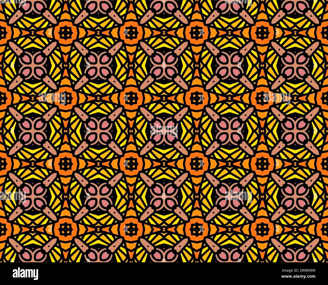 Oriental ethnic geometric seamless Tile pattern made with various ...