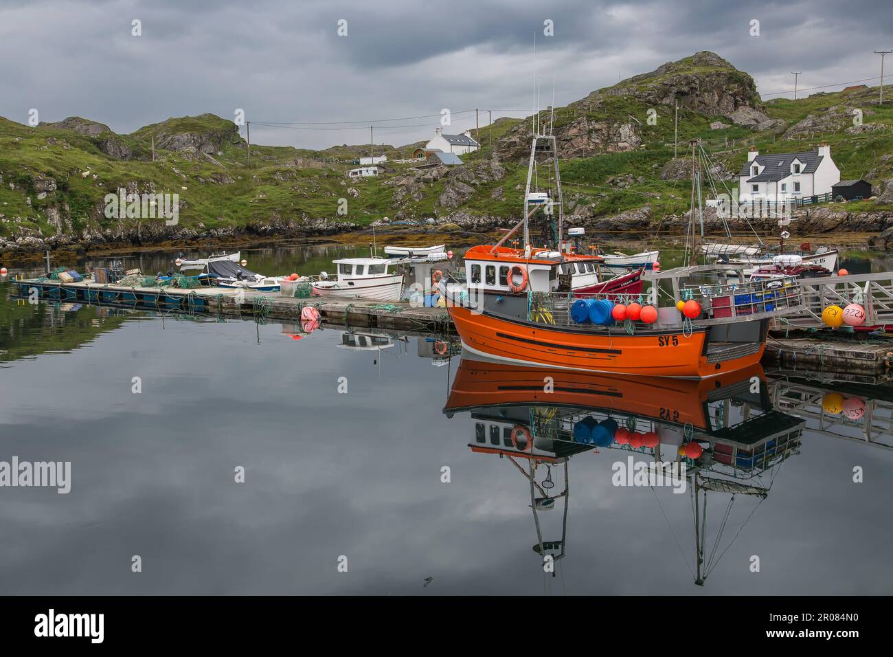 Fishing Harbour of Kyles Stockinish, Harris, Isle of Harris, Hebrides ...