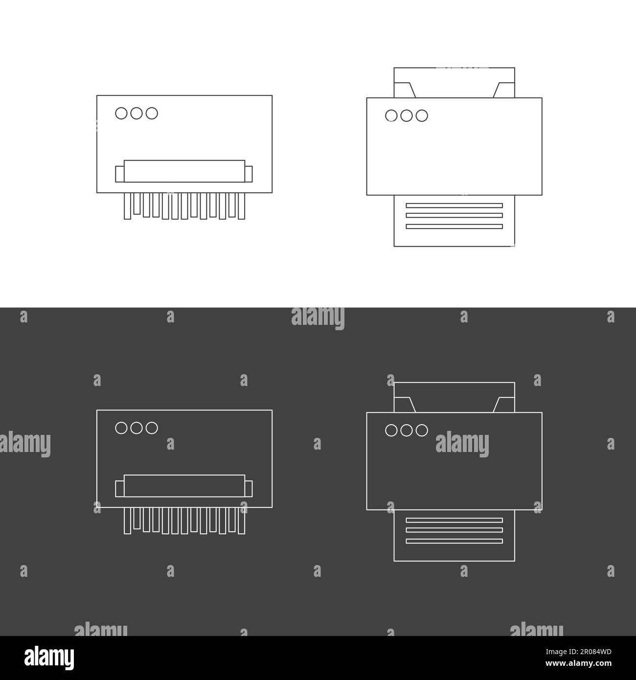 Print and shredder flat icons or illustrations. Vector Stock Vector Image & Art - Alamy