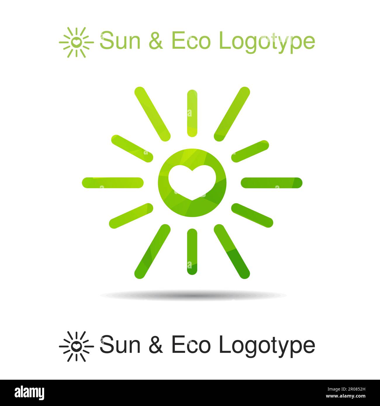 Vector triangle sun in eps with heart Stock Vector Image & Art - Alamy