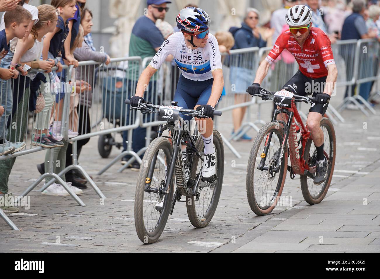 Chur, Schweiz. 7. Mai 2023. Pidcock Thomas GBR (Ineos Grenadiers) und ...