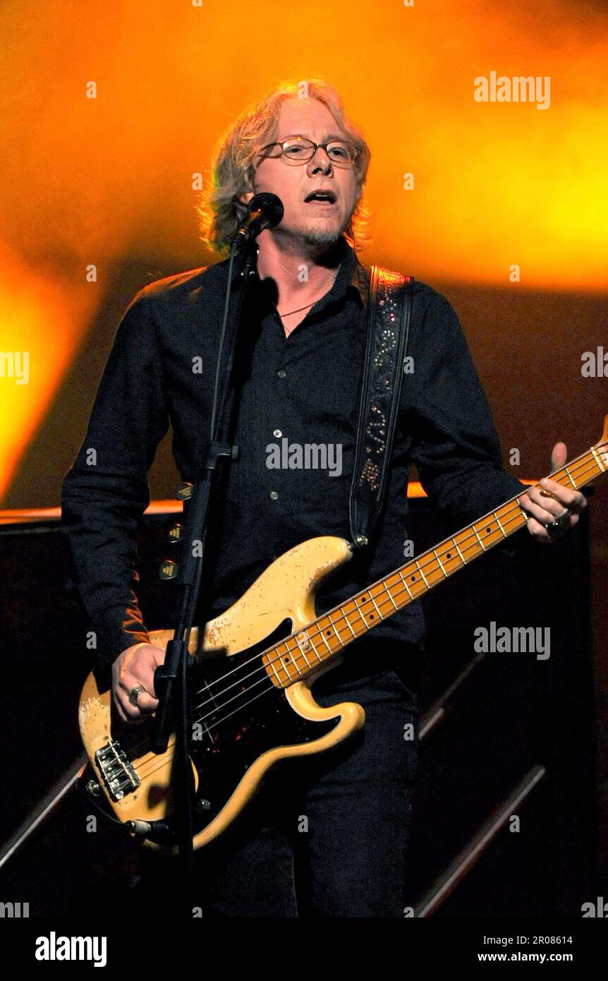 Milan Italy 2008-03-18 : Mike Mills bassist of REM during the concert ...