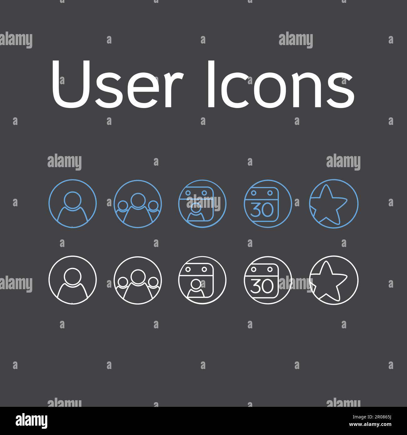 Vector User Icons for web and OS applications Stock Vector Image & Art ...