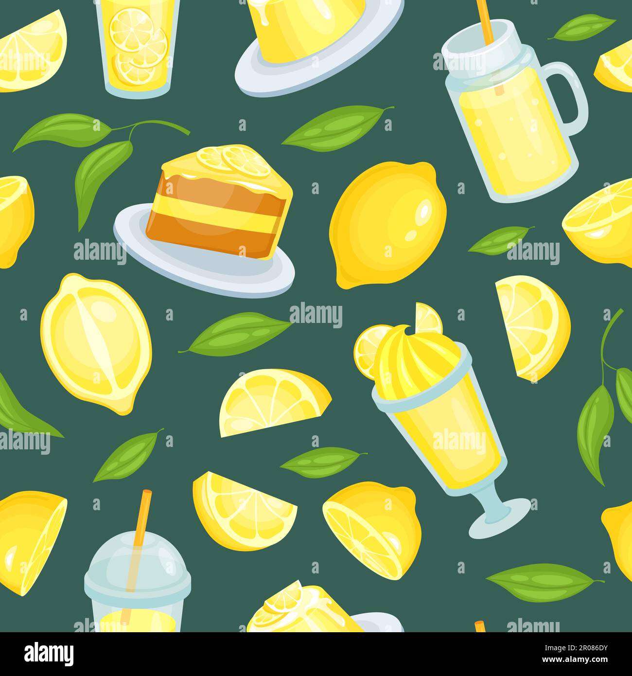 Lemonade pattern. seamless background with lemon juice. Vector backgrounds for textile design ...