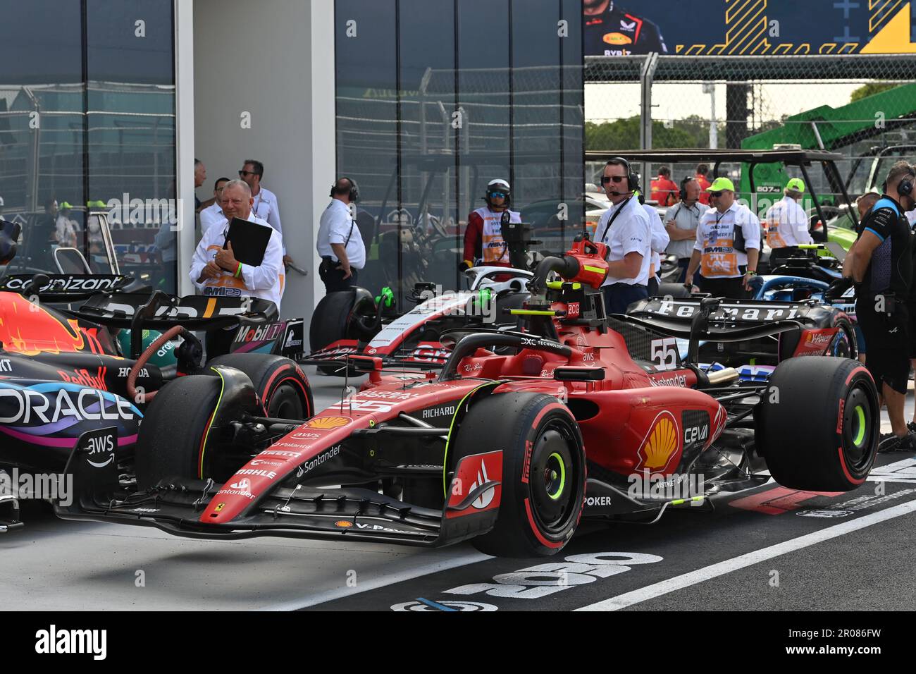 After qualifying with the ferrari of carlos sainz jr hi-res stock ...