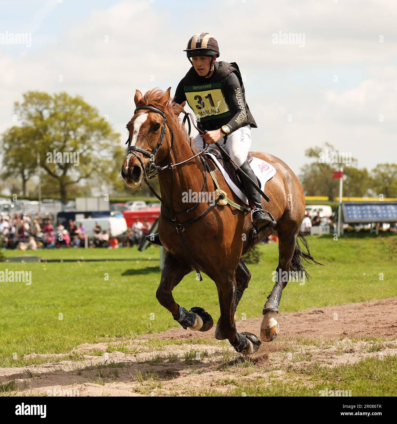 Badminton, UK. 07th May, 2023. Tom Rowland riding Possible Mission ...