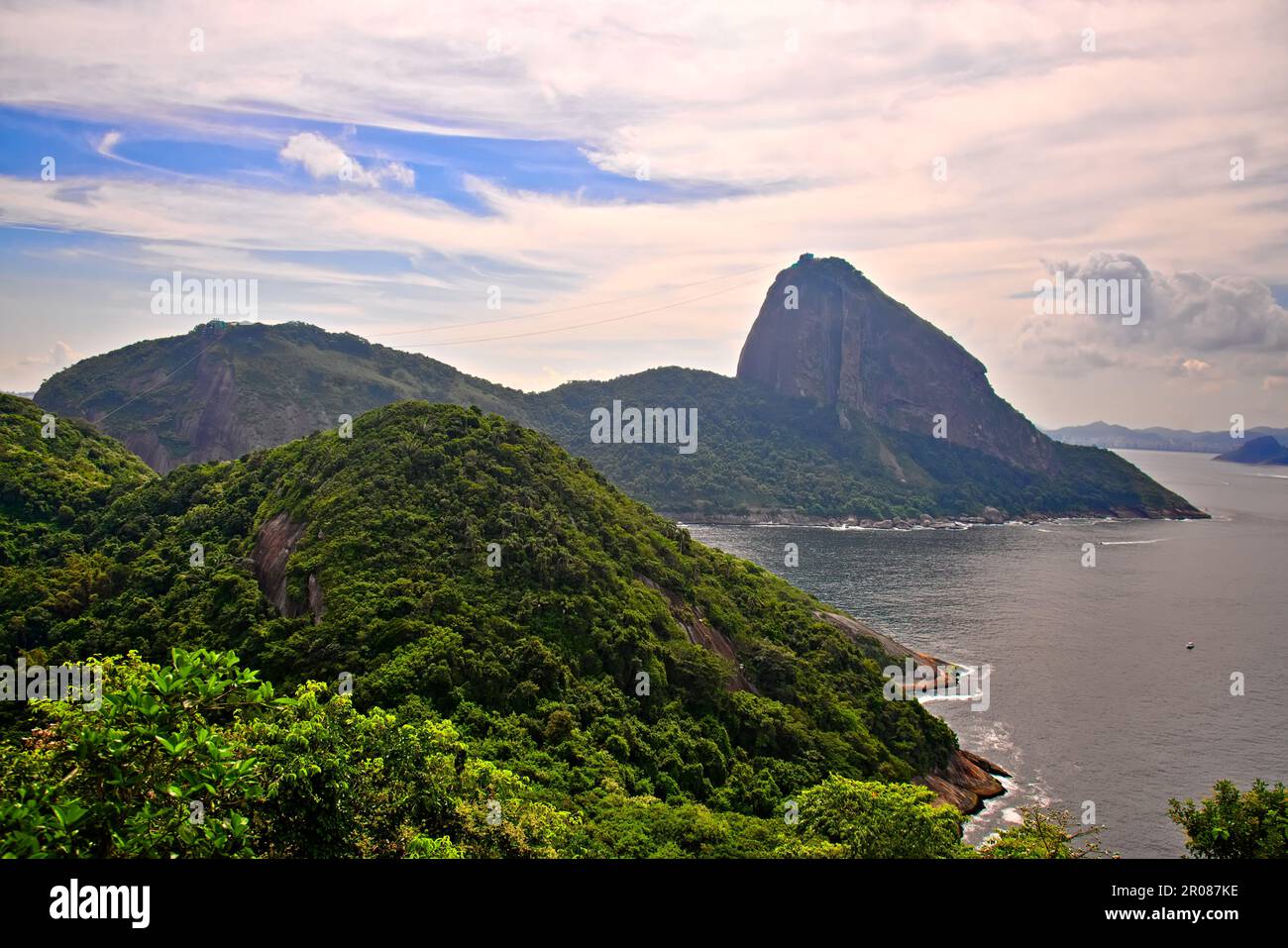 Corcovado Mountain with Christ the Redeemer in the background and the ...