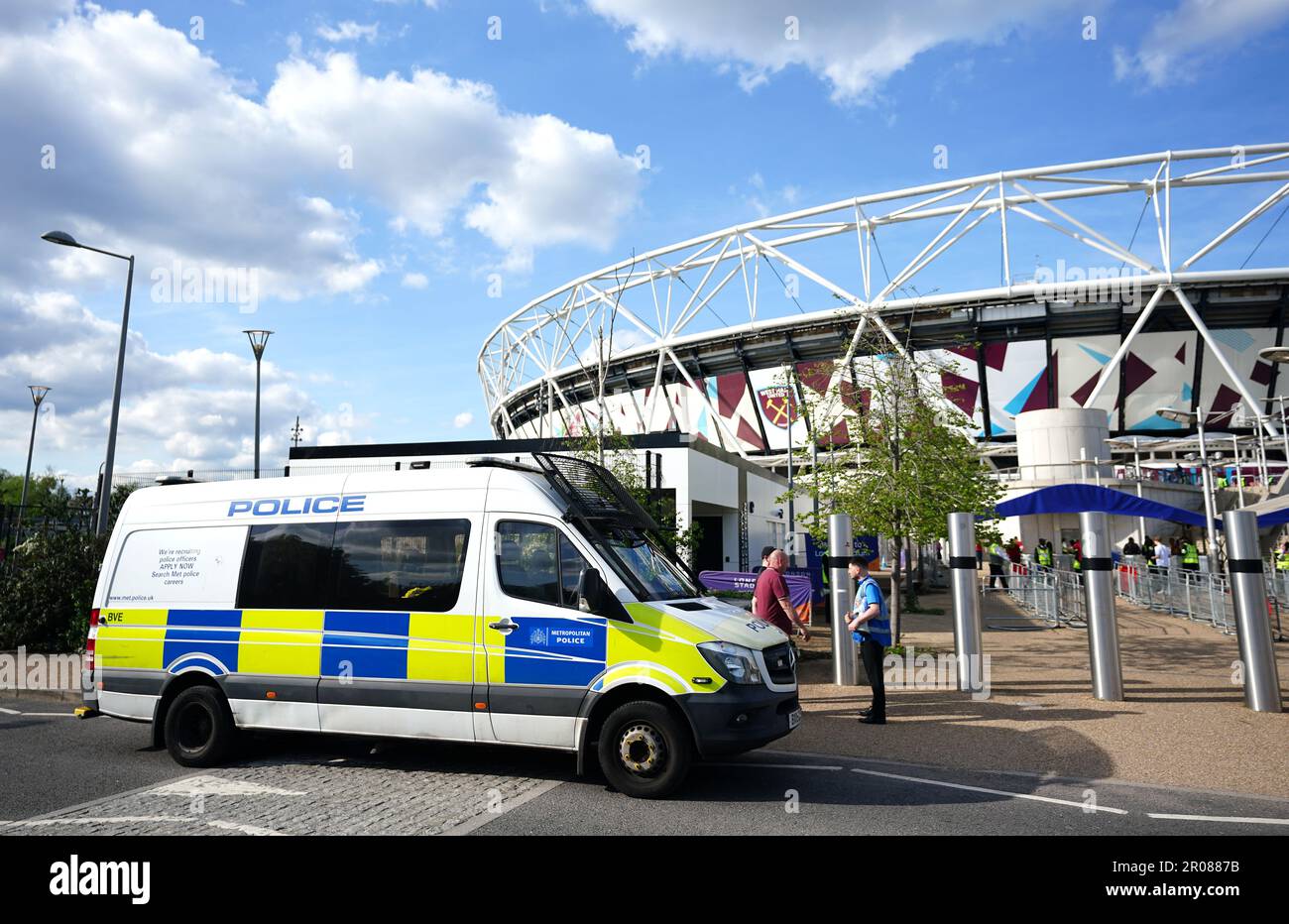 Police presence outside the stadium before the Premier League match at ...