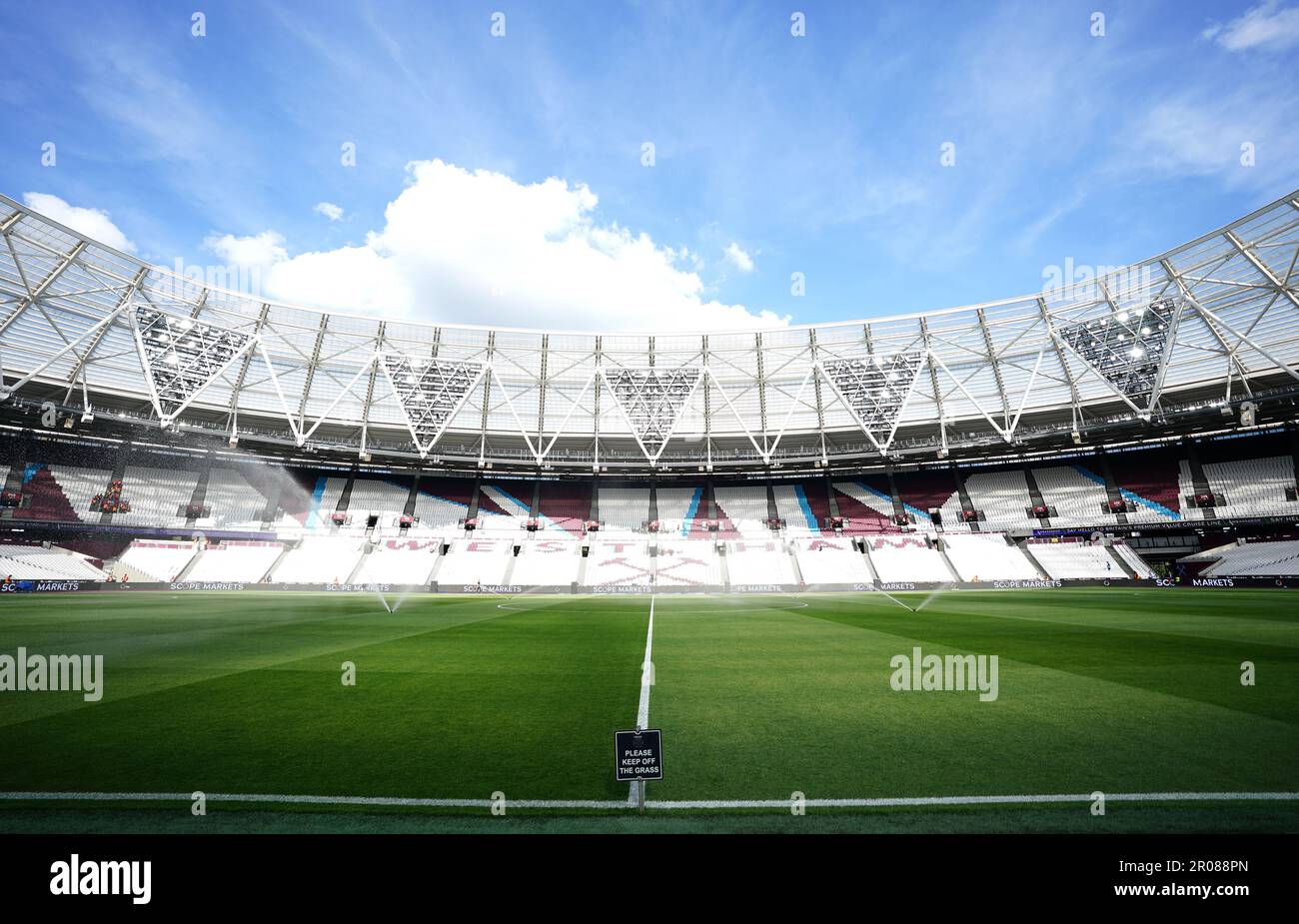 General view from inside the stadium before the Premier League match at ...