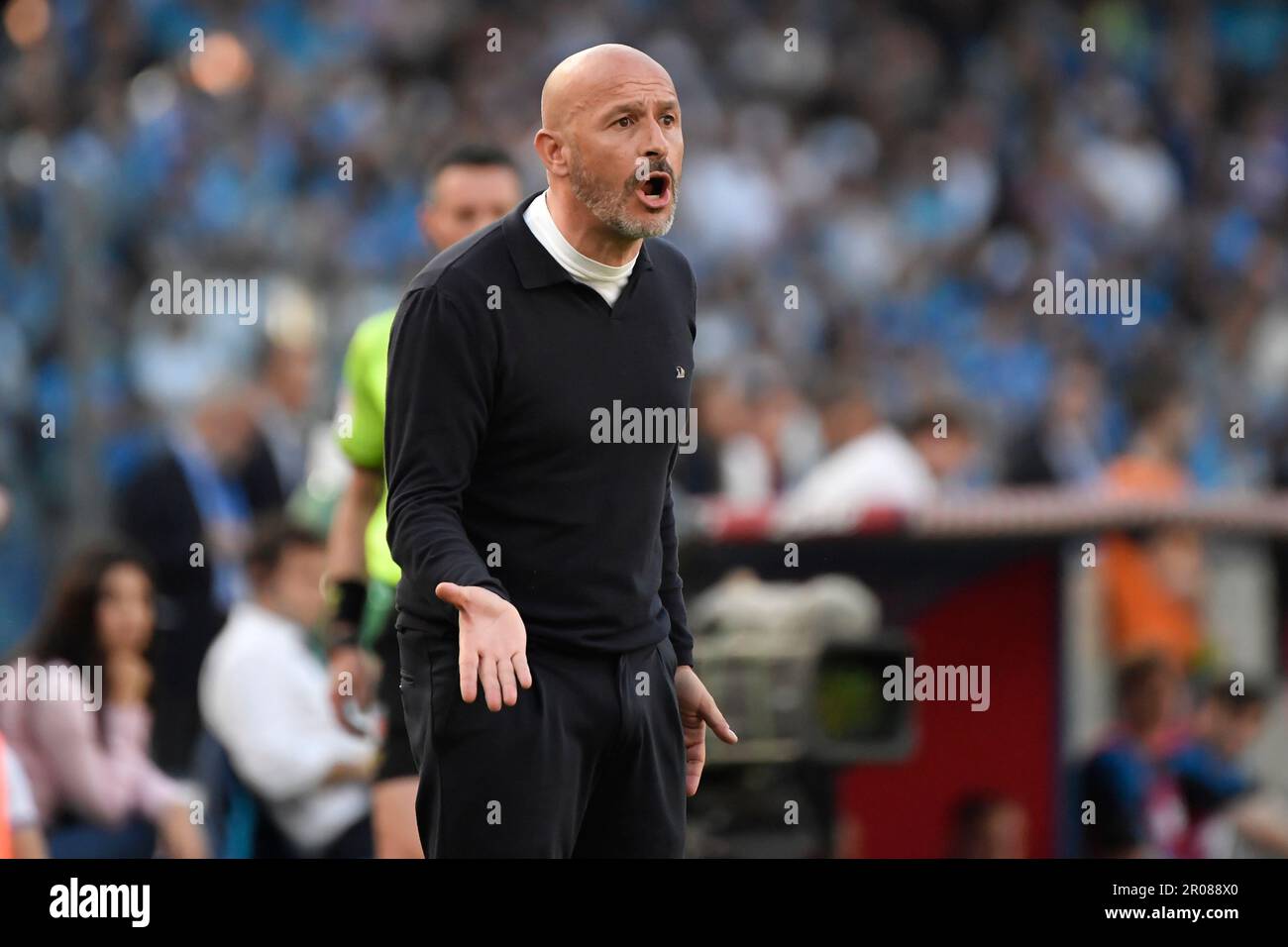 Naples, Italy. 07th May, 2023. Vincenzo Italiano head coach of ACF ...