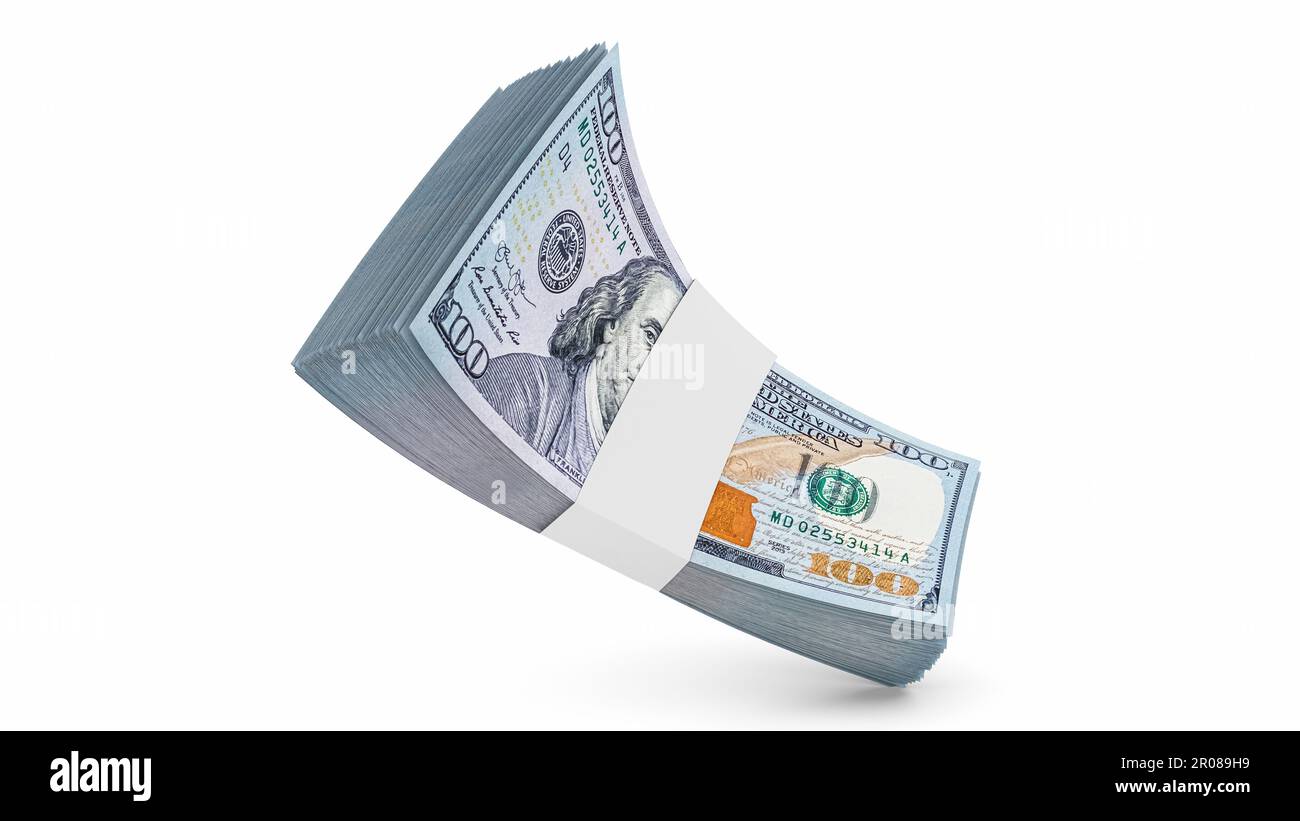 Stack of 100 dollar bills hi-res stock photography and images - Alamy
