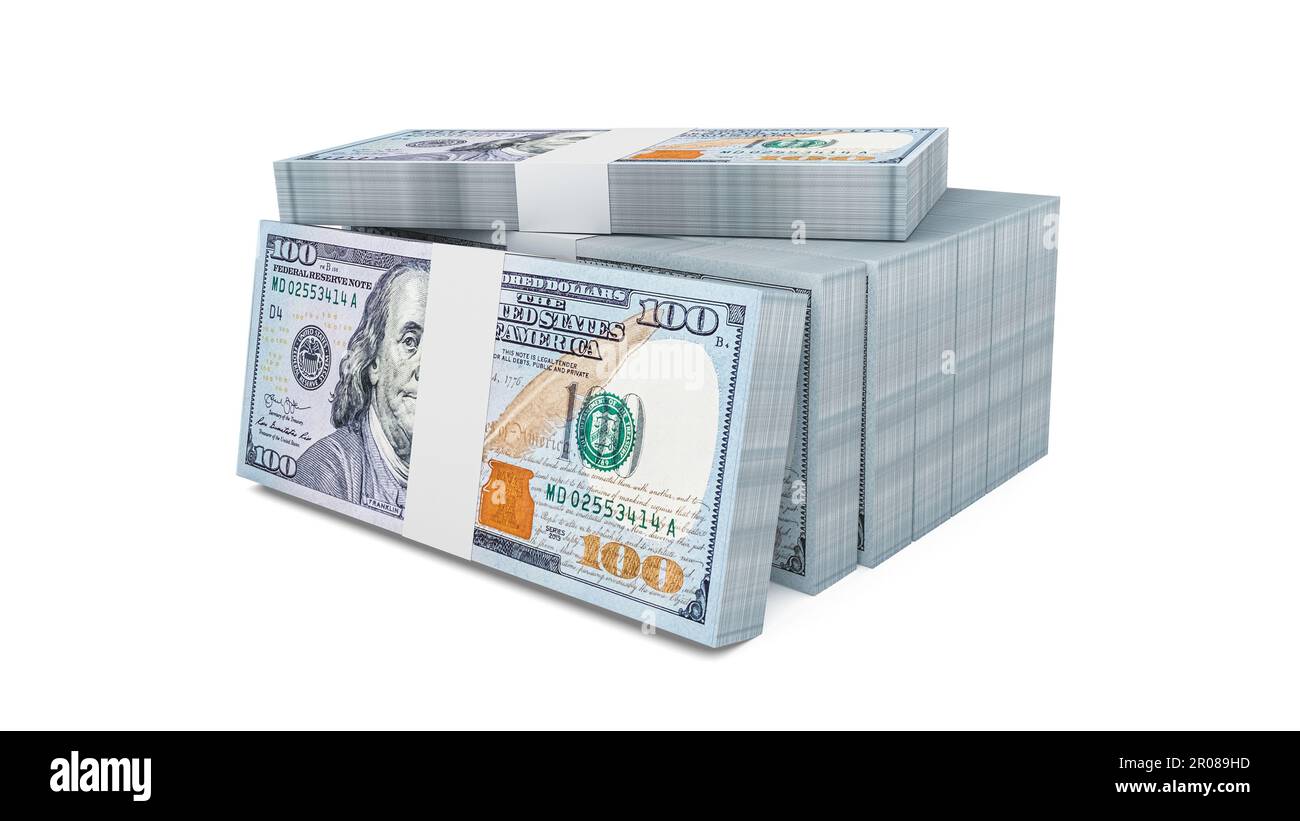 Stack of 100 dollar bills hi-res stock photography and images - Alamy