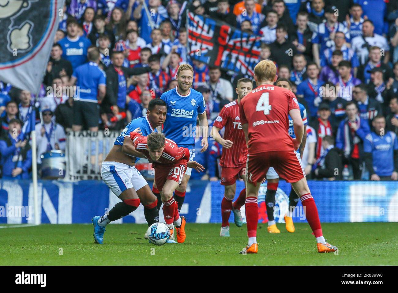 Glasgow, UK. 07th May, 2023. Rangers played Aberdeen at Ibrox Stadium ...
