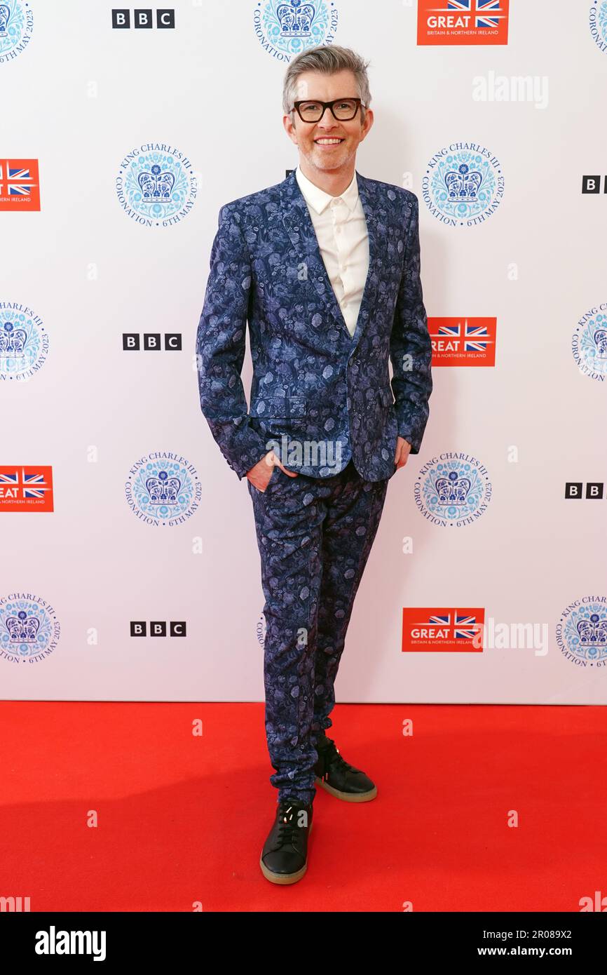 Gareth Malone backstage at the Coronation Concert held in the grounds ...