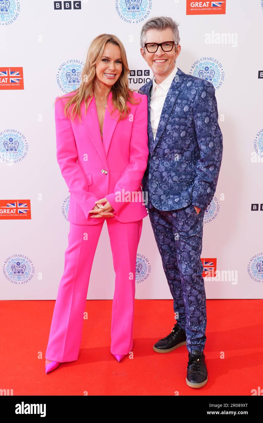 Amanda Holden and Gareth Malone backstage at the Coronation Concert ...