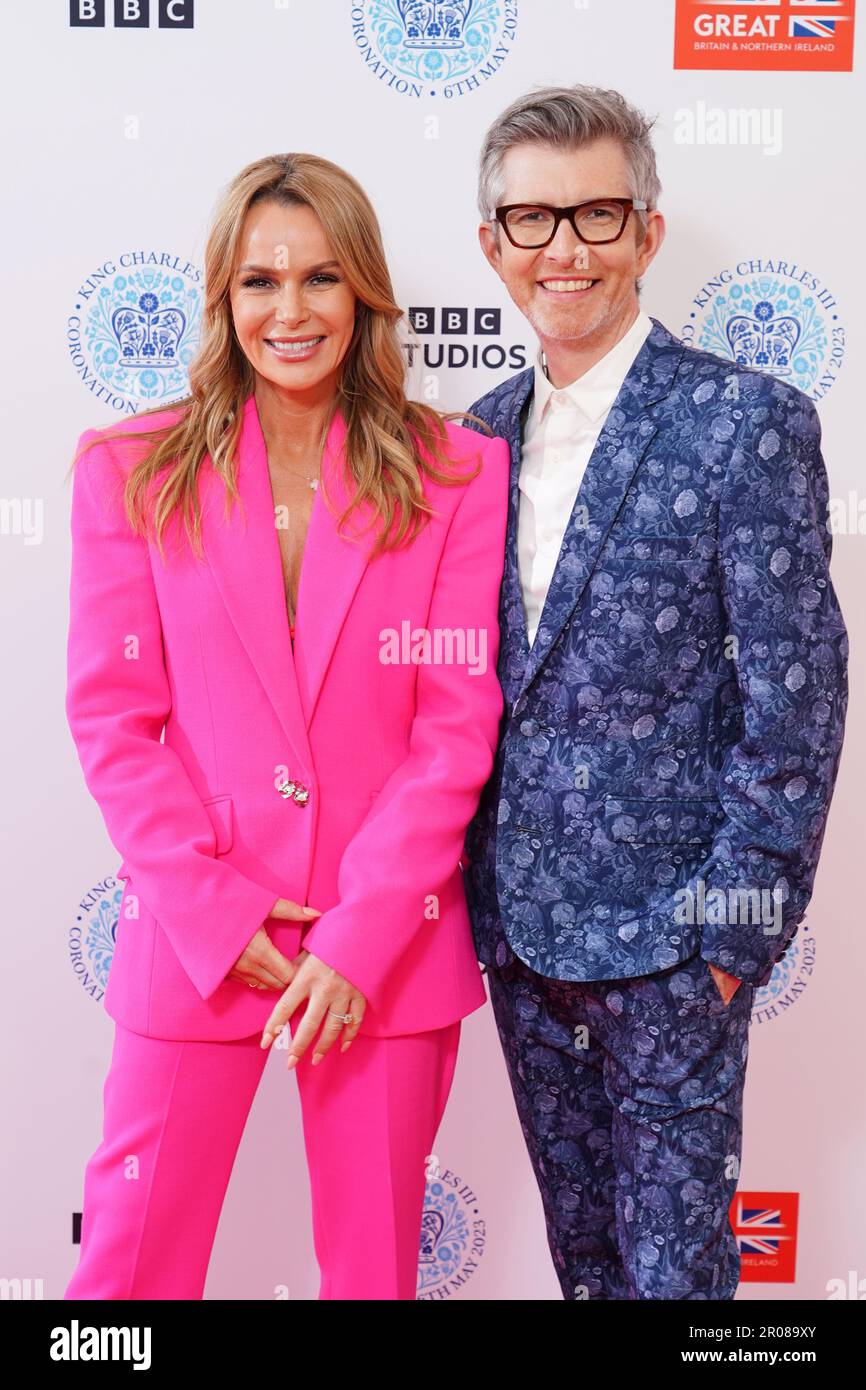 Amanda Holden and Gareth Malone backstage at the Coronation Concert ...
