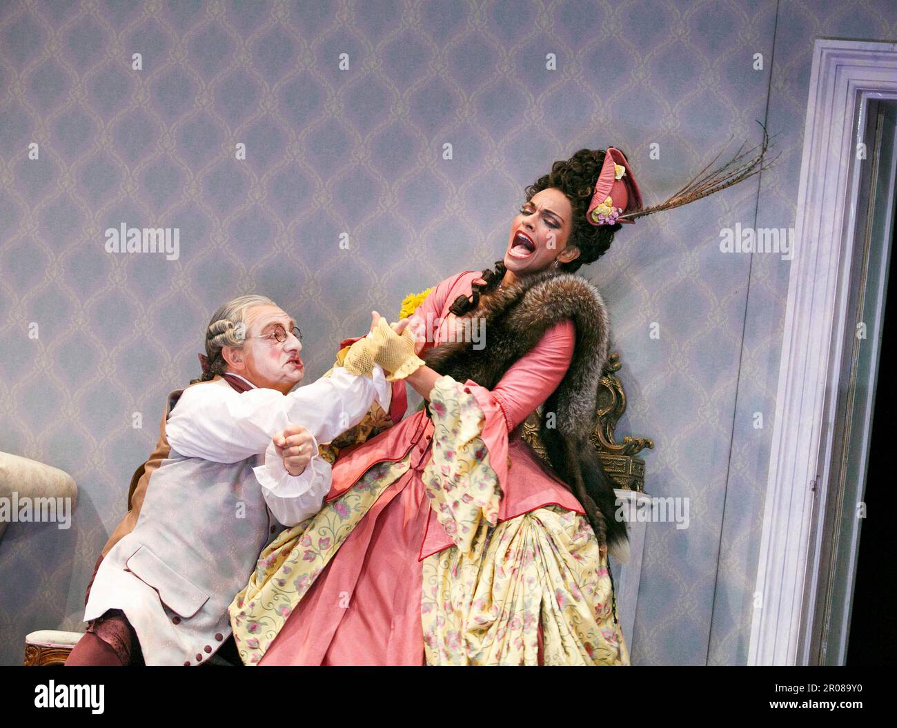 Alessandro Corbelli (Don Pasquale), Danielle de Niese (Norina) in DON ...