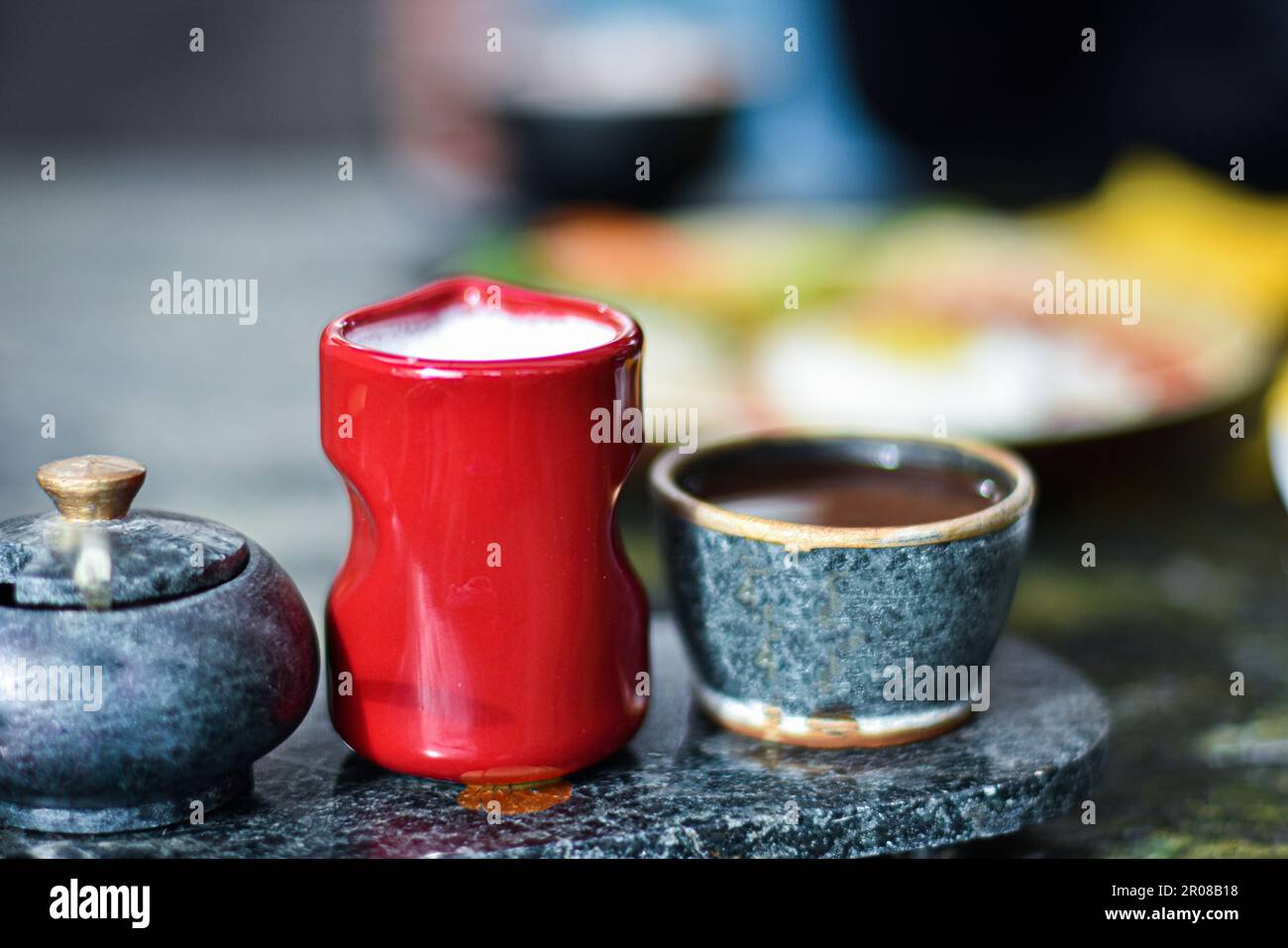 a big and heavy breakfast but healthy and yummy Stock Photo - Alamy