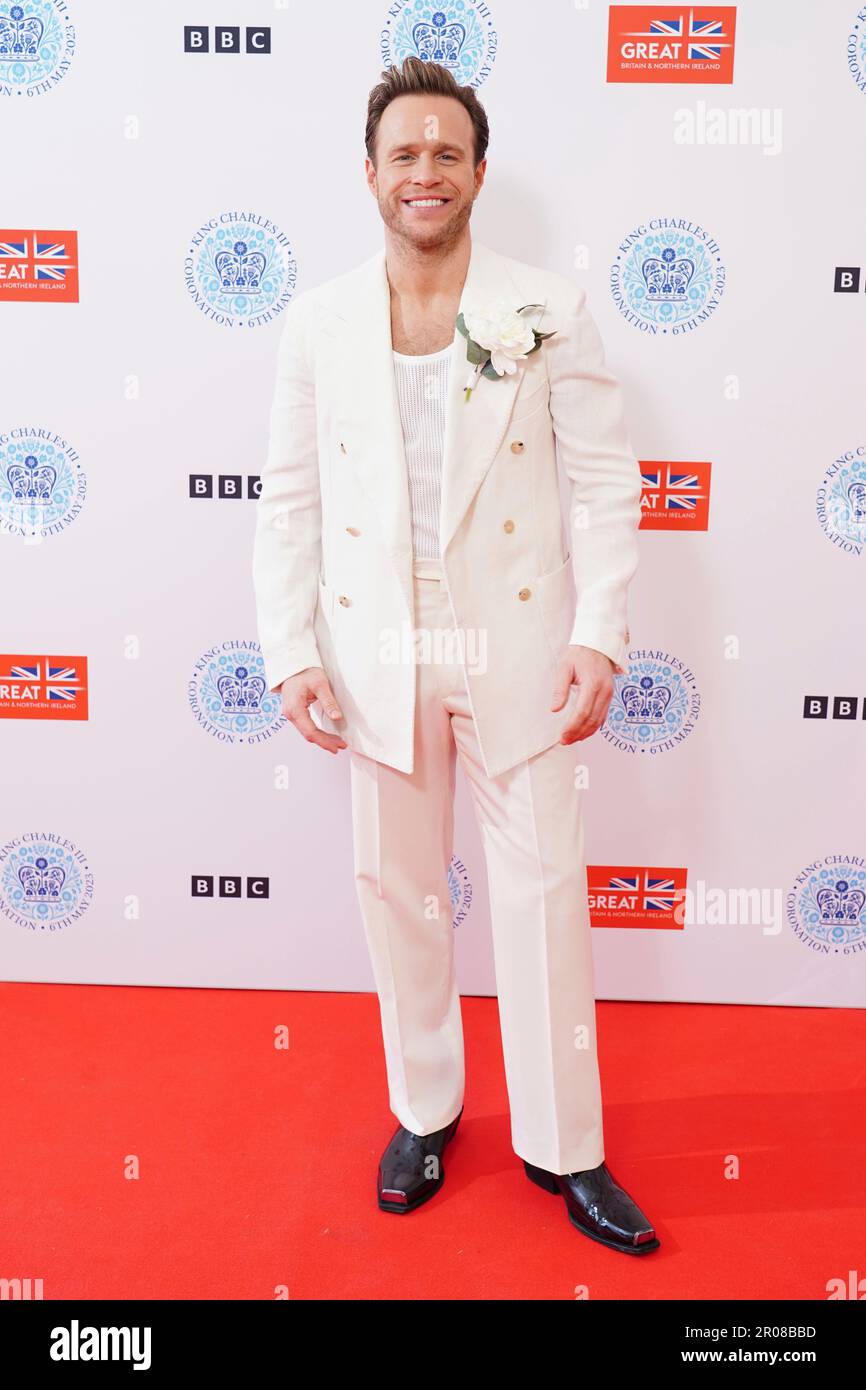 Singer Olly Murs backstage at the Coronation Concert held in the ...