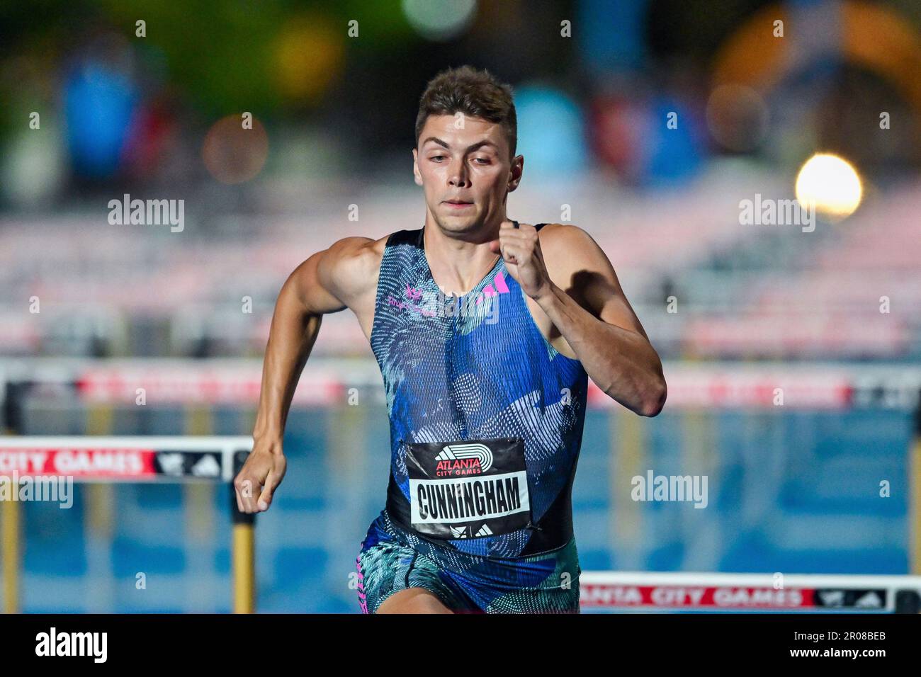 ATLANTA, GA – MAY 06: Trey Cunningham of the United States runs the Men ...