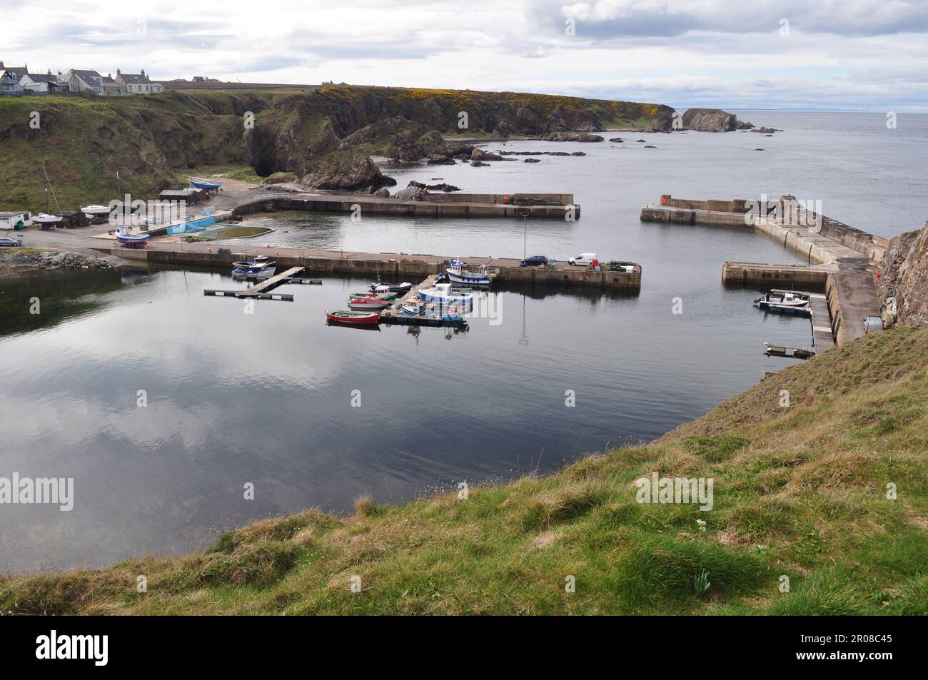 Portknockie harbour, Moray, Scotland, UK Stock Photo - Alamy