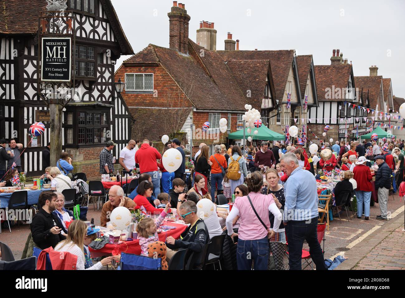 Mayfield, East Sussex, UK. 7th May 2023. Street parties took place ...