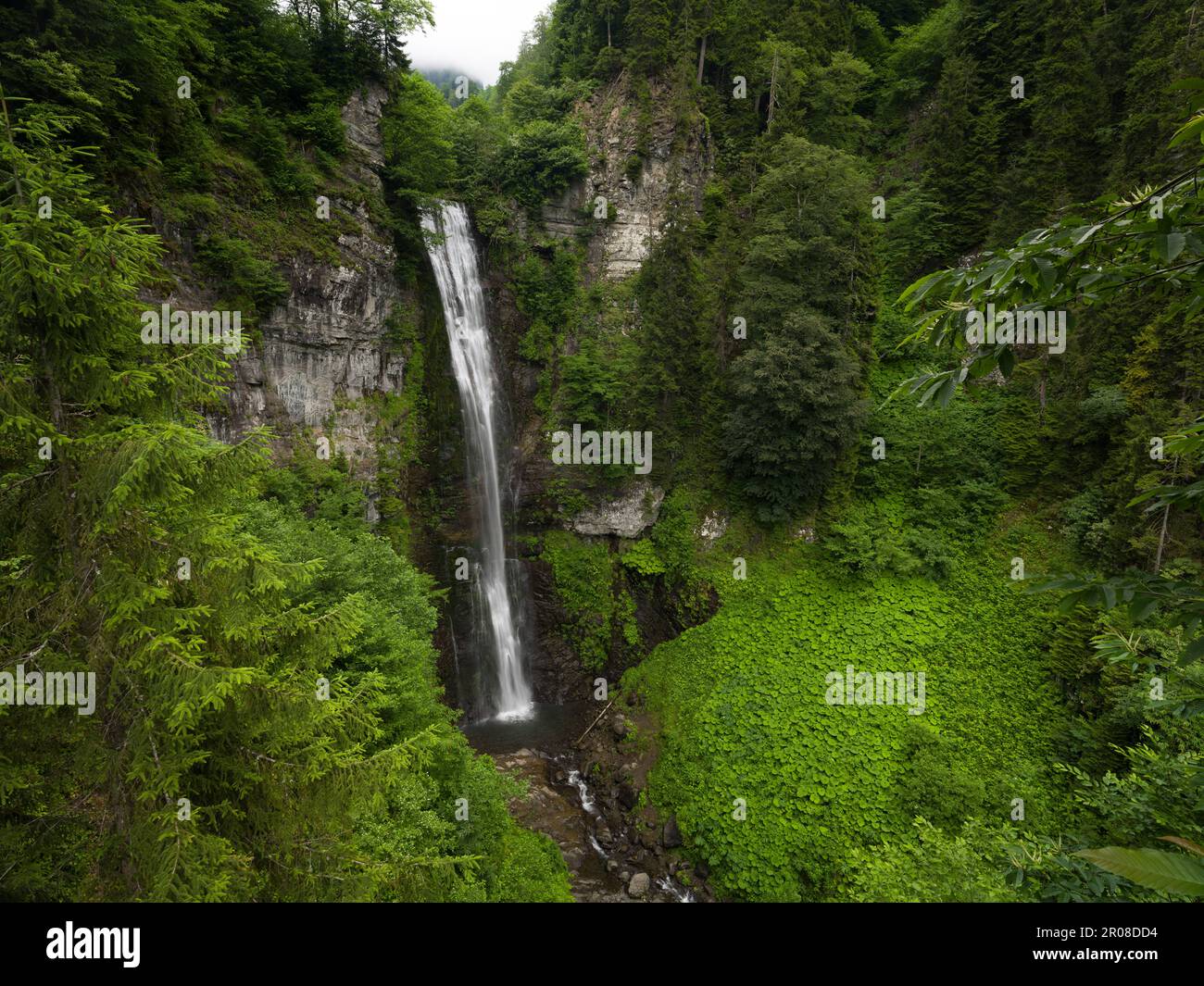 Famous Maral waterfall in Macarel valley. Karcal mountains. UNESCO's ...