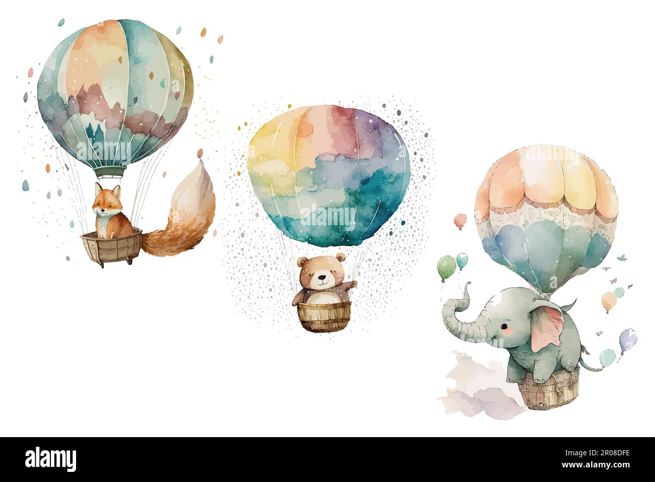 Cartoon animals ballon Stock Vector Images - Alamy