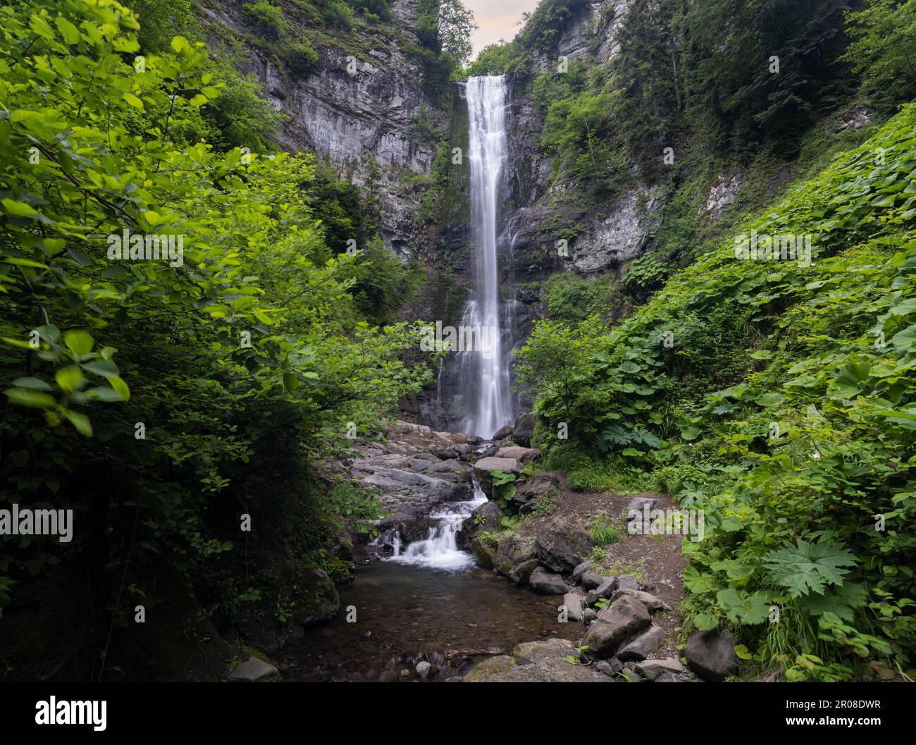 Famous Maral waterfall in Macarel valley. Karcal mountains. UNESCO's ...