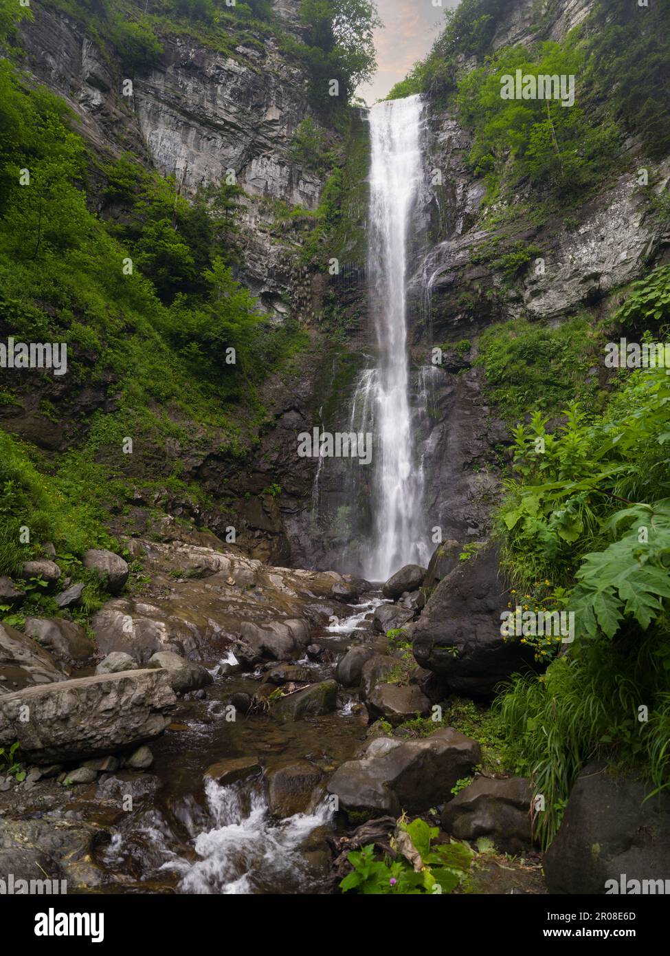Famous Maral waterfall in Macarel valley. Karcal mountains. UNESCO's ...